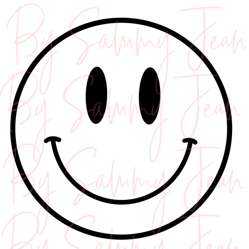 Smiley Face SVG PNG Image for Cutting Machines Cricut Silhouette T ...