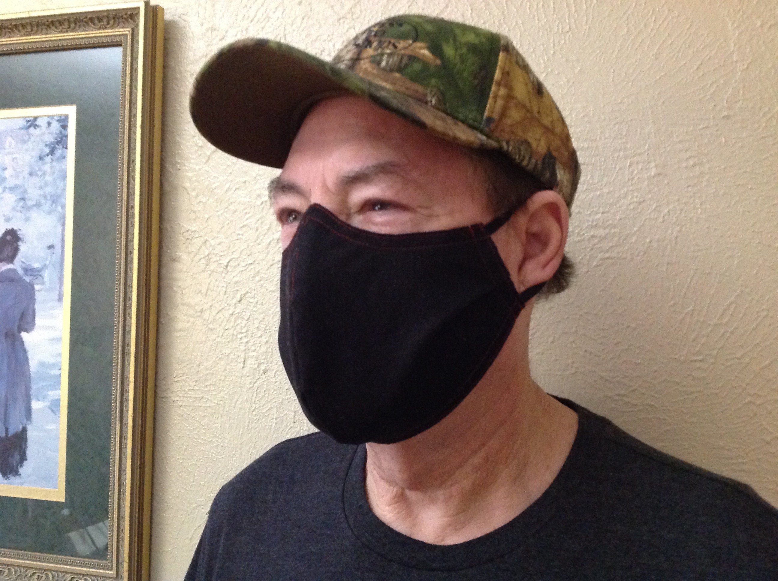 The Black/red Thread/fashionable Protective Face Mask/100% Washable ...