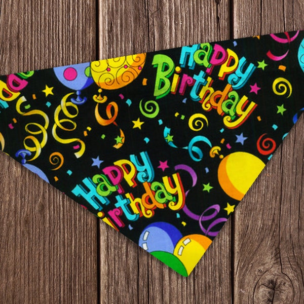 Happy Birthday Dog Bandana - Etsy