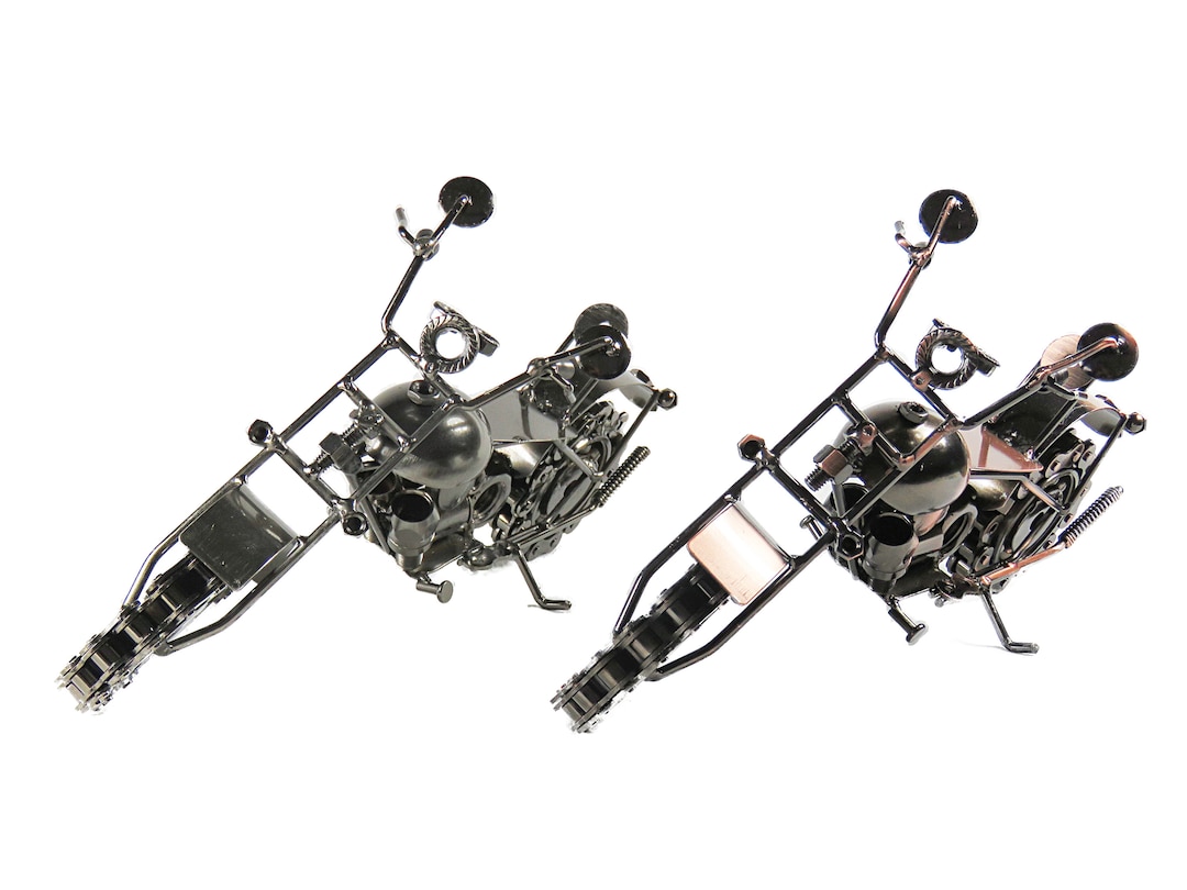 Model Motorcycle Chopper Metal Motorcycle Collectible Handmade Iron ...