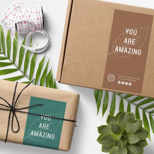 Printable Box Label Template Custom Packaging Labels Order - Etsy