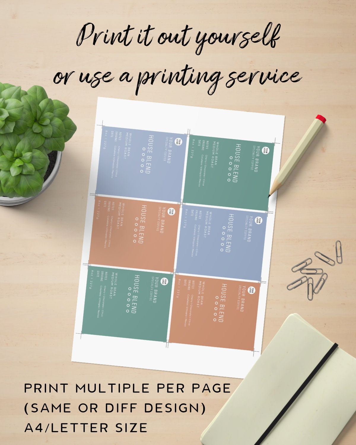 Minimalist Product Label Template Coffee Label Design - Etsy