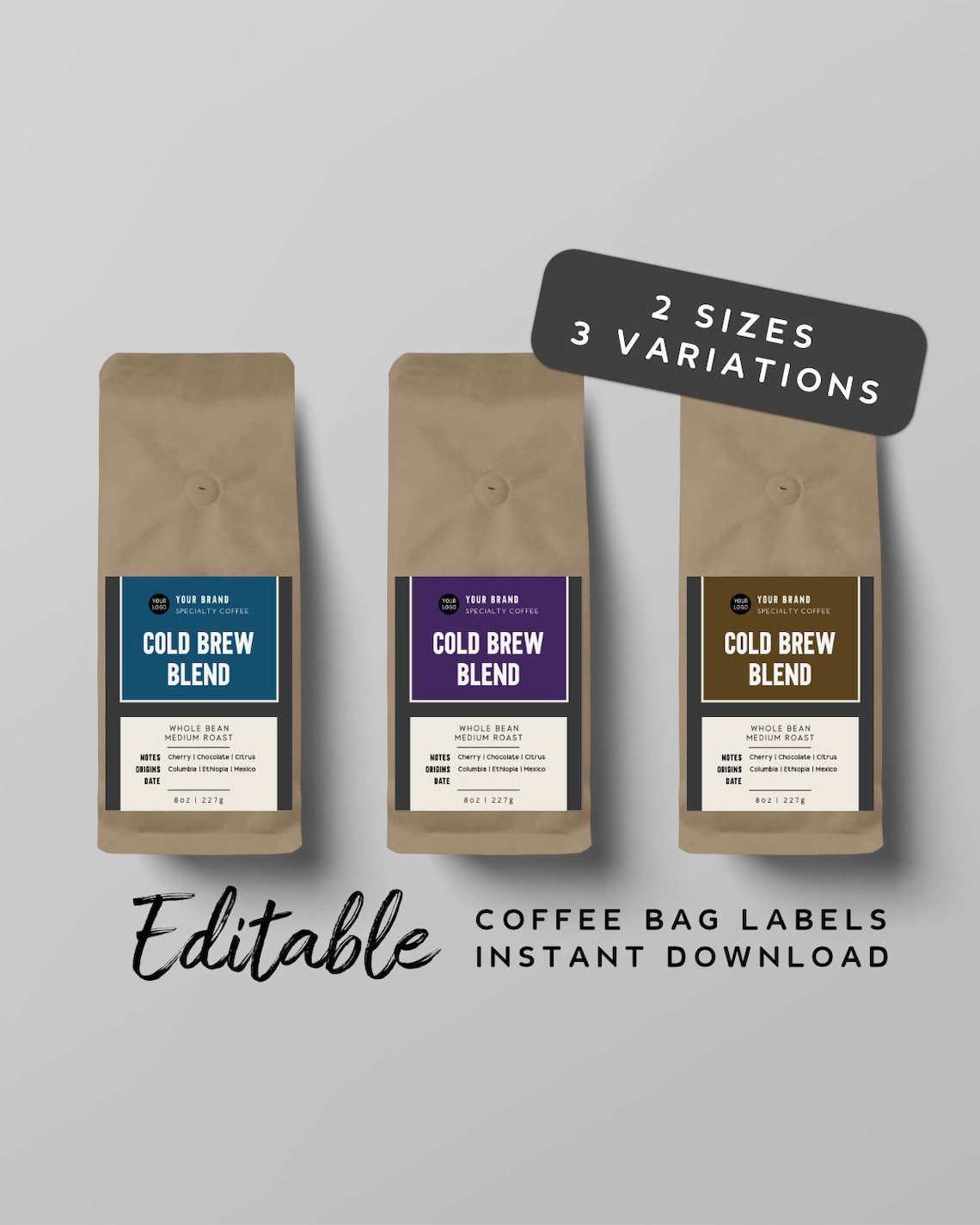 Modern Label Printable Food Label Template Digital | Etsy