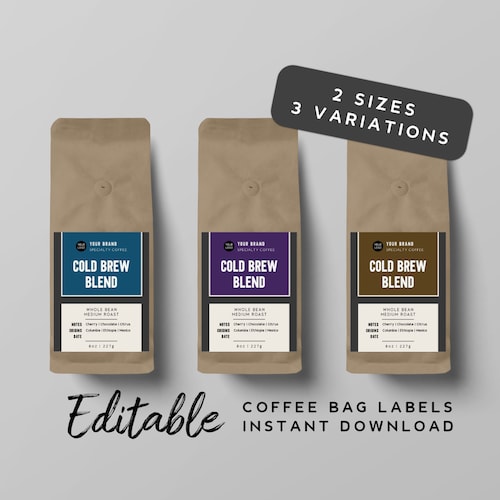 Minimalist Product Label Template Coffee Label Design - Etsy