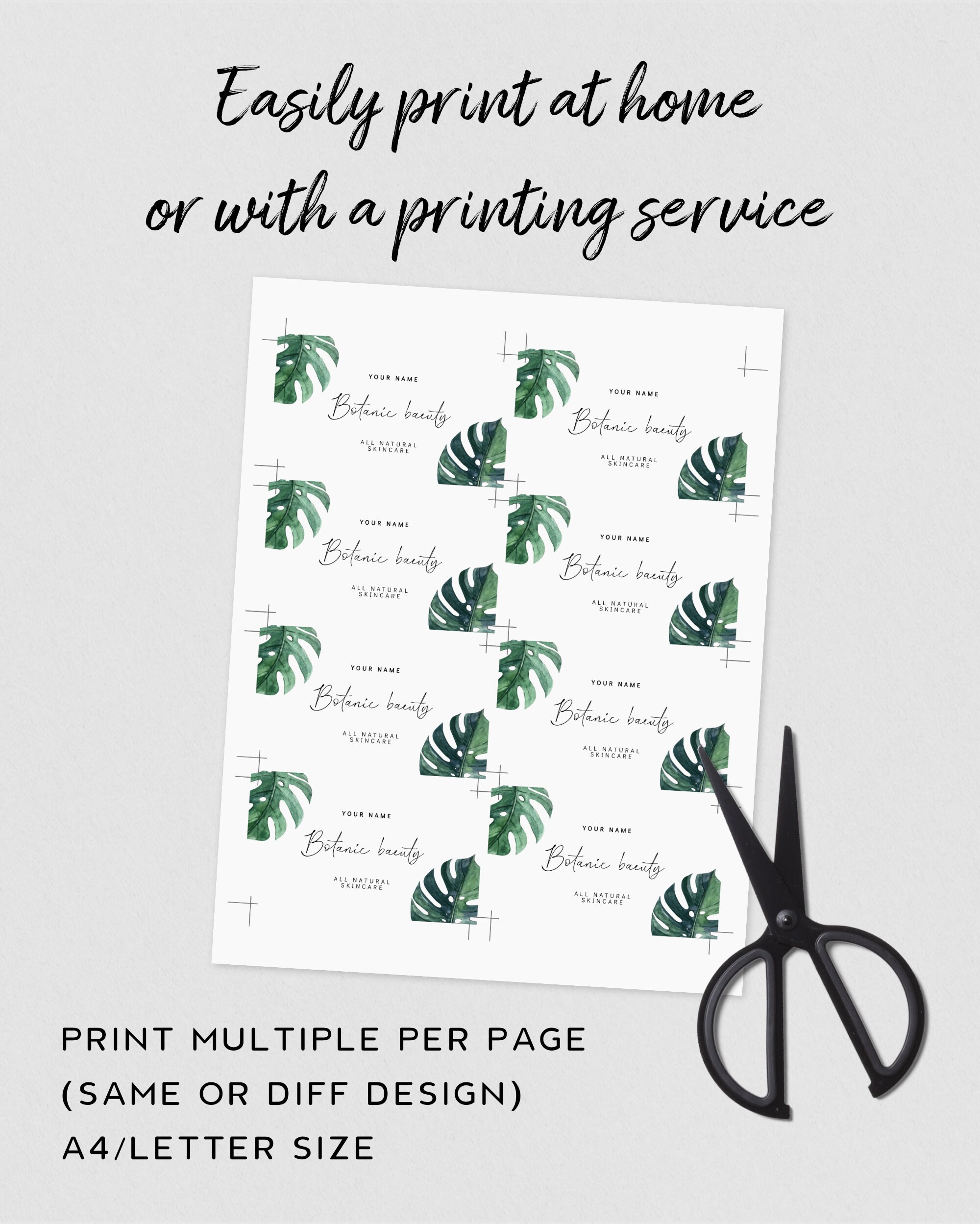 Plant Business Card Design Template Greenery Call Card - Etsy