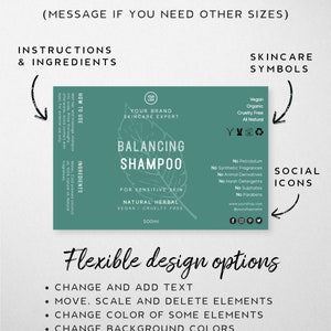 Premade Shampoo Label Printable - Colorful Soap Label Template, Pump ...