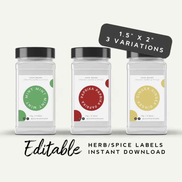 Herb Product Label - Etsy
