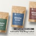 Printable Tea Packaging Label - Tea Jar Labels, Blue Tea Label, Tea ...