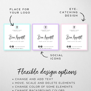 Takeaway Container Label - Editable Takeout Label, Salad Box Label ...