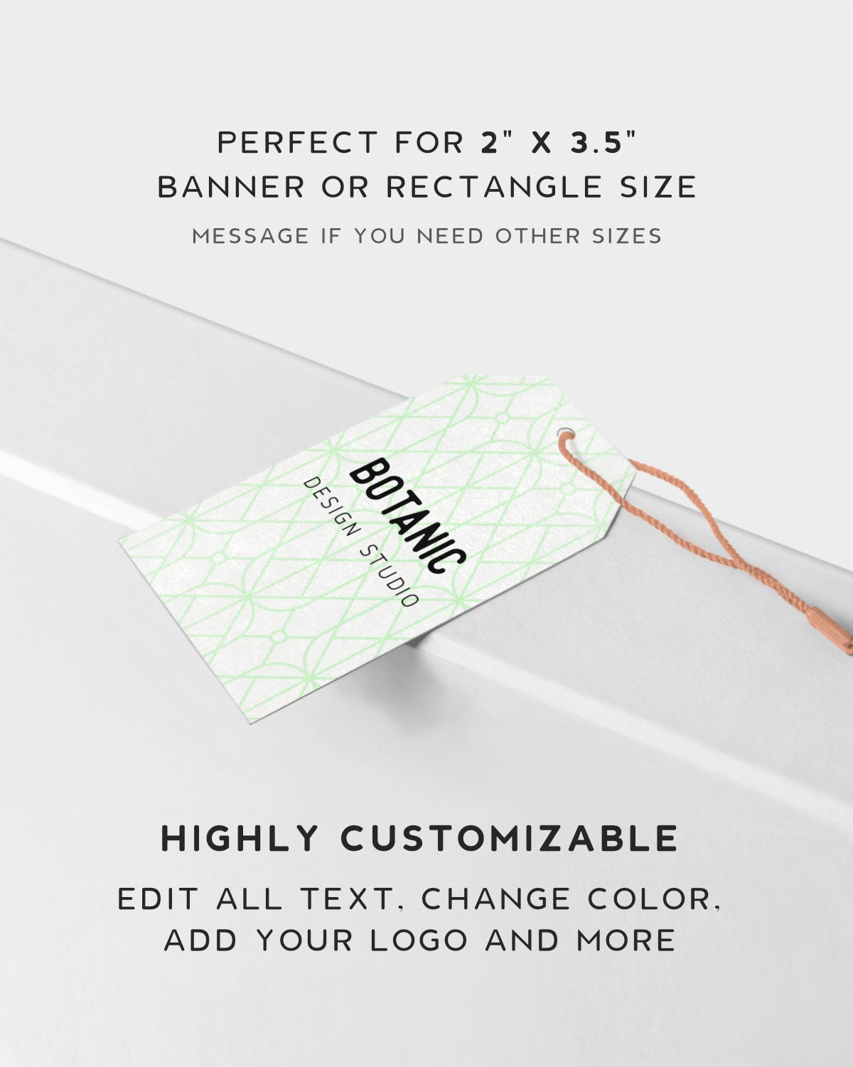 Editable Hang Tag Template Modern Product Tag Instant - Etsy