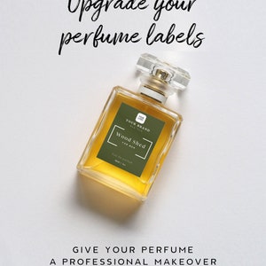 Custom Perfume Label - Custom Product Label Packaging, Editable Cologne ...