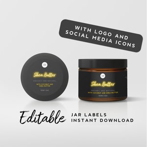 Neon Sign Product Label - Black Label for Jars, DIY Label Template, Tin ...