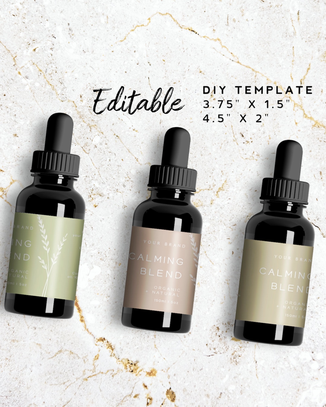 Pastel Floral Label Template - Bottle Label Design Template, Editable ...