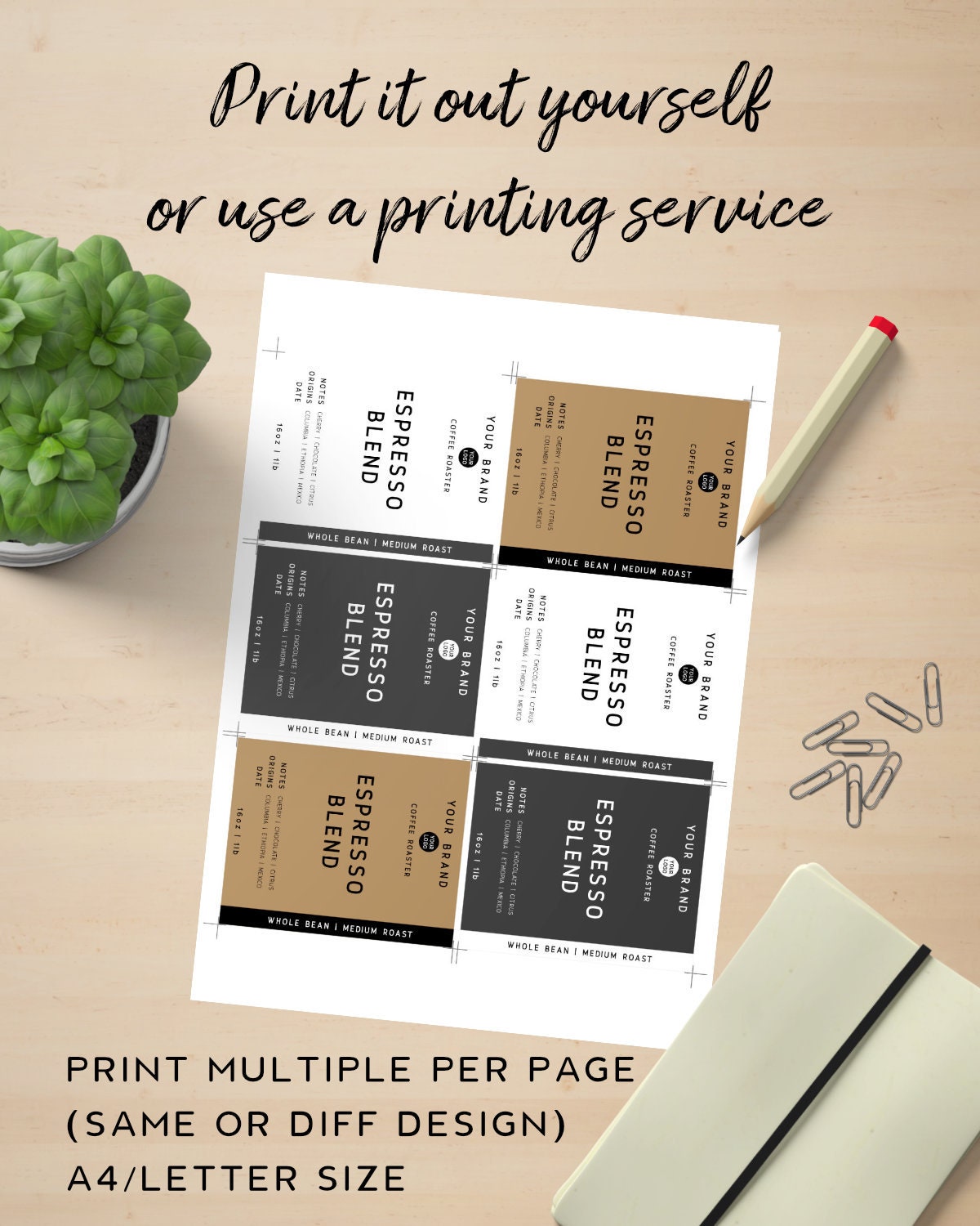 Coffee Bag Label Template