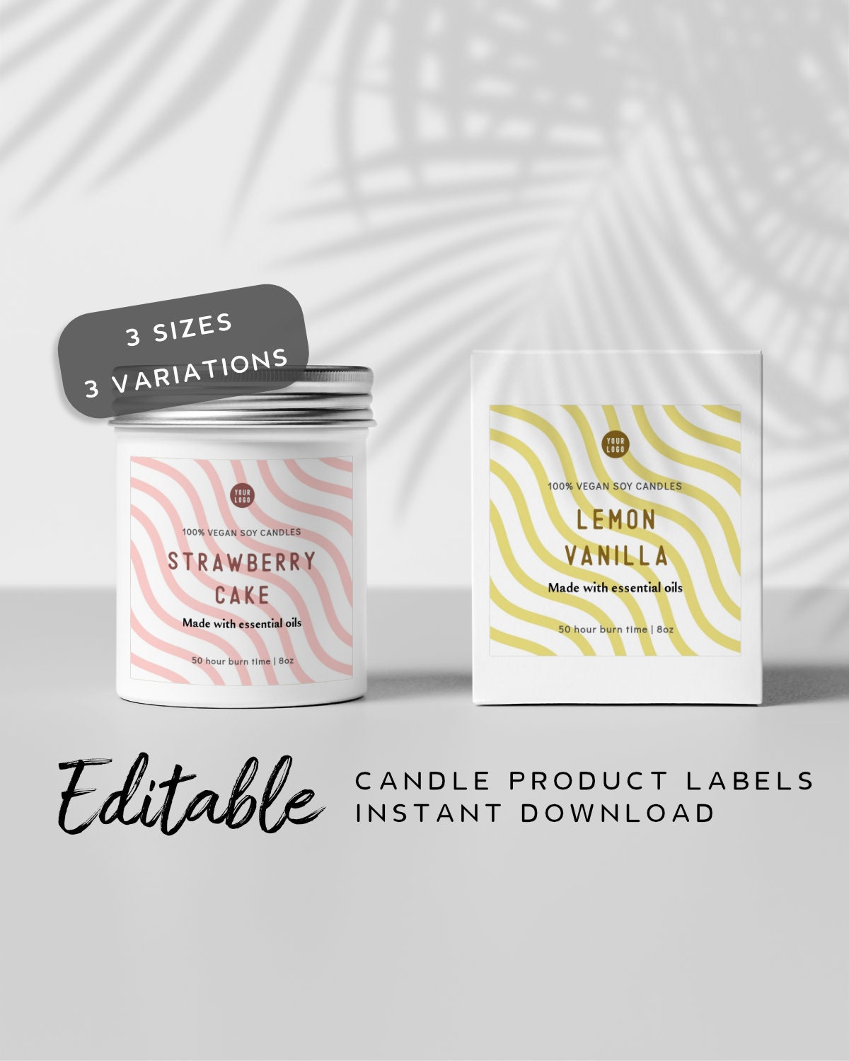 Pastel Printable Label Template With Logo Pastel Label for - Etsy UK