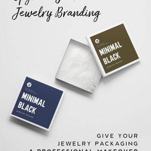 Black Jewelry Box Label Template - Bold Product Label Design, Square ...