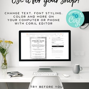 Printable Sterling Silver Care Instruction Card - Jewellery Card Care ...