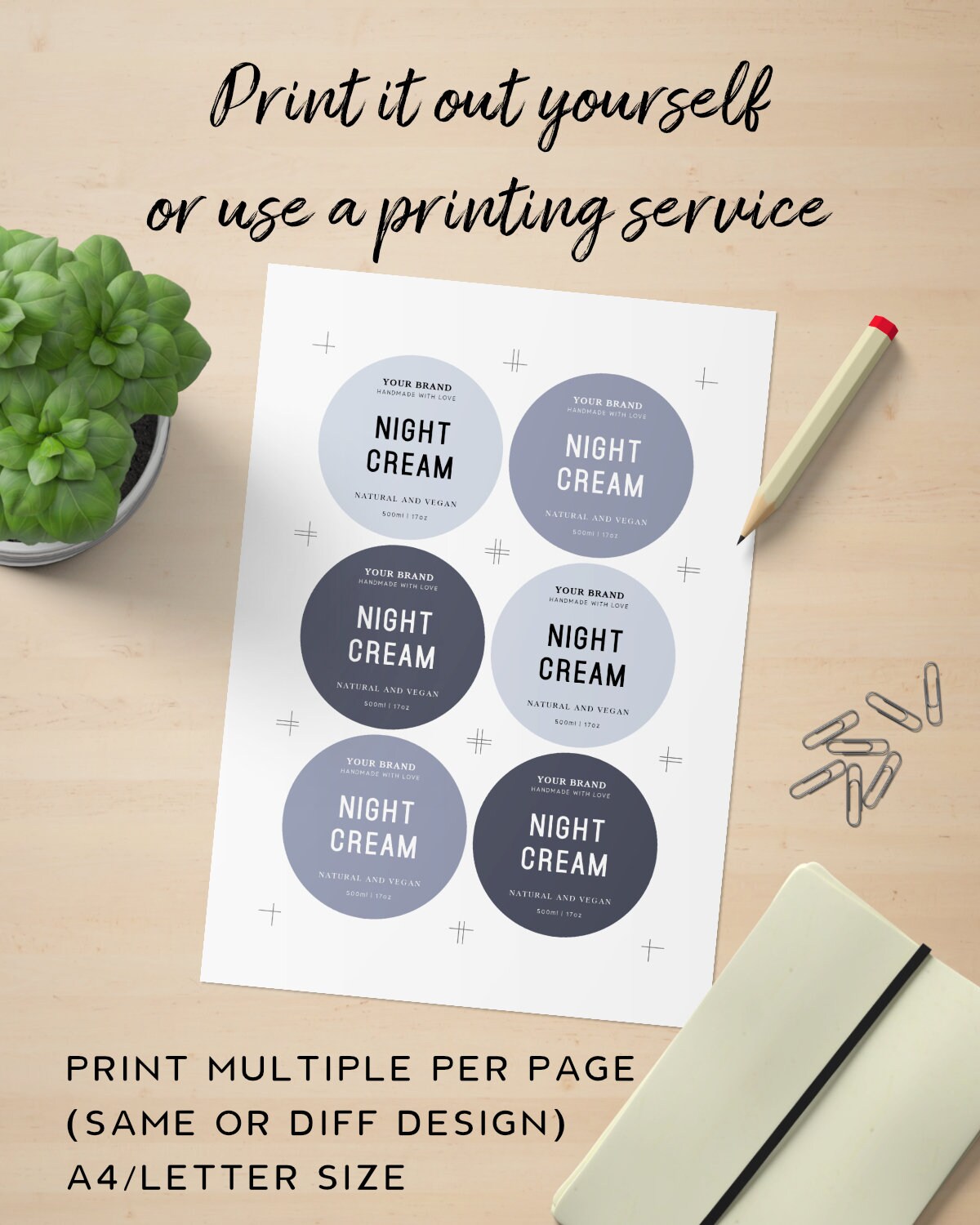 Blue Round Label Template Download Instant Download Round - Etsy