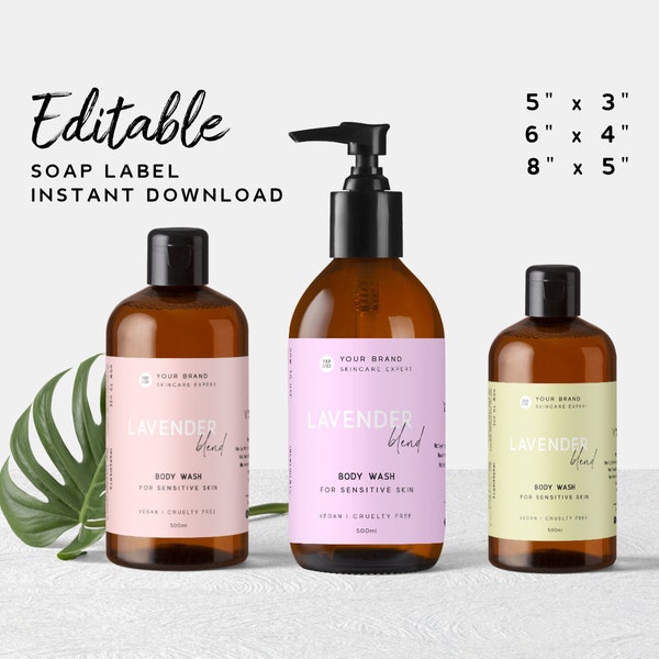 Body Wash Label - Etsy