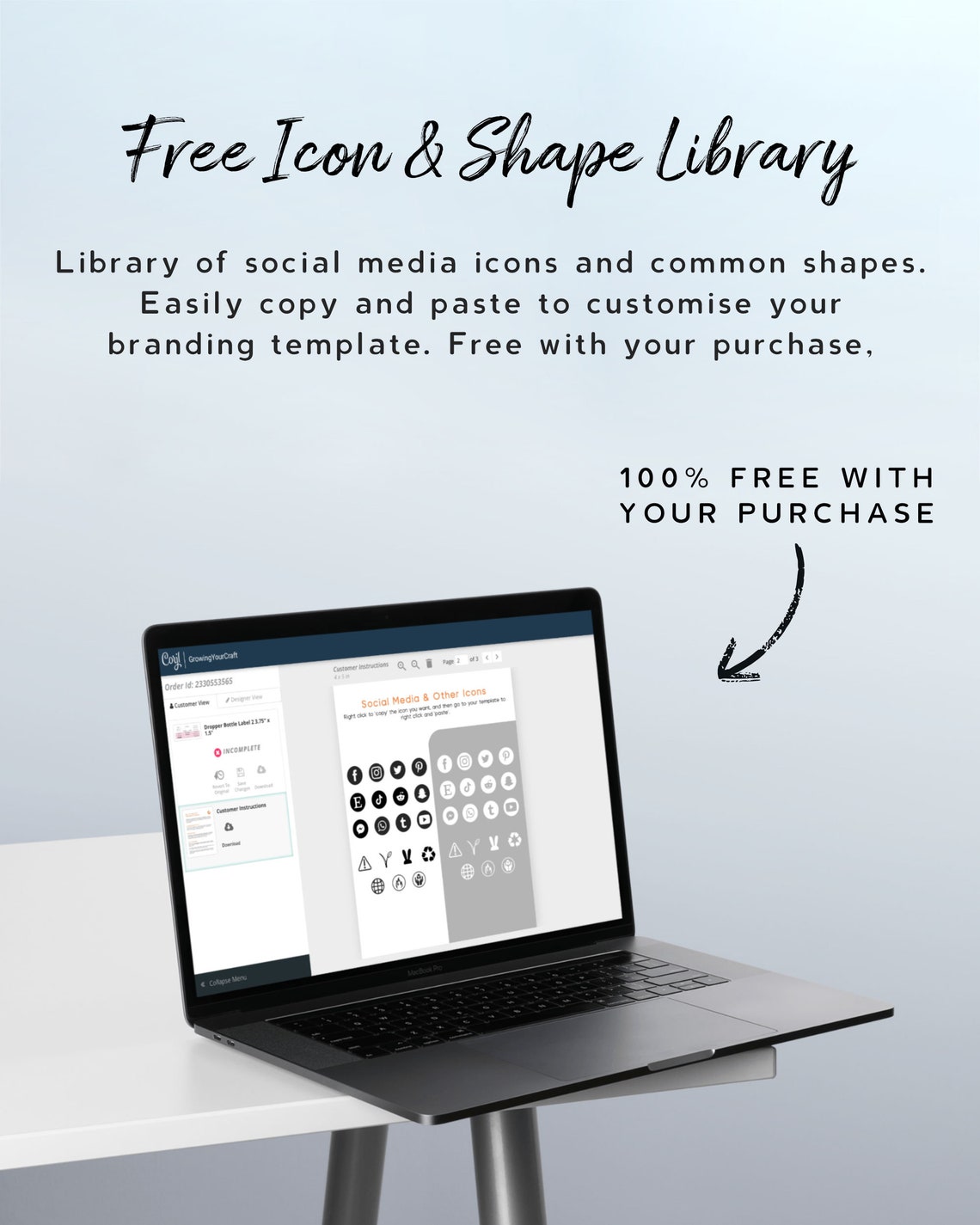 Printable Label Sticker Template Square Label Design Bag | Etsy