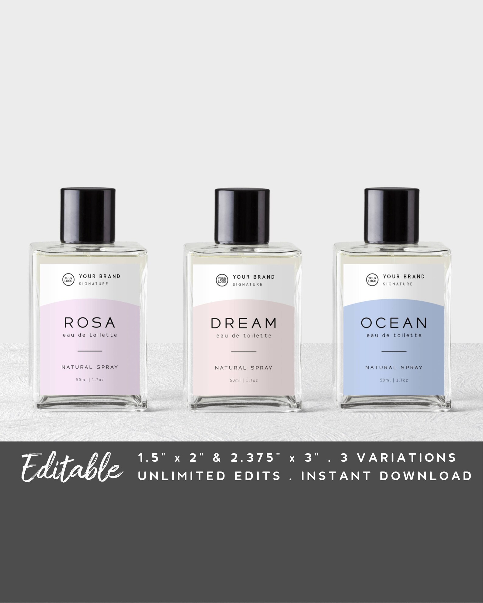 Beauty Product Label Template Spray Bottle Label Template | Etsy