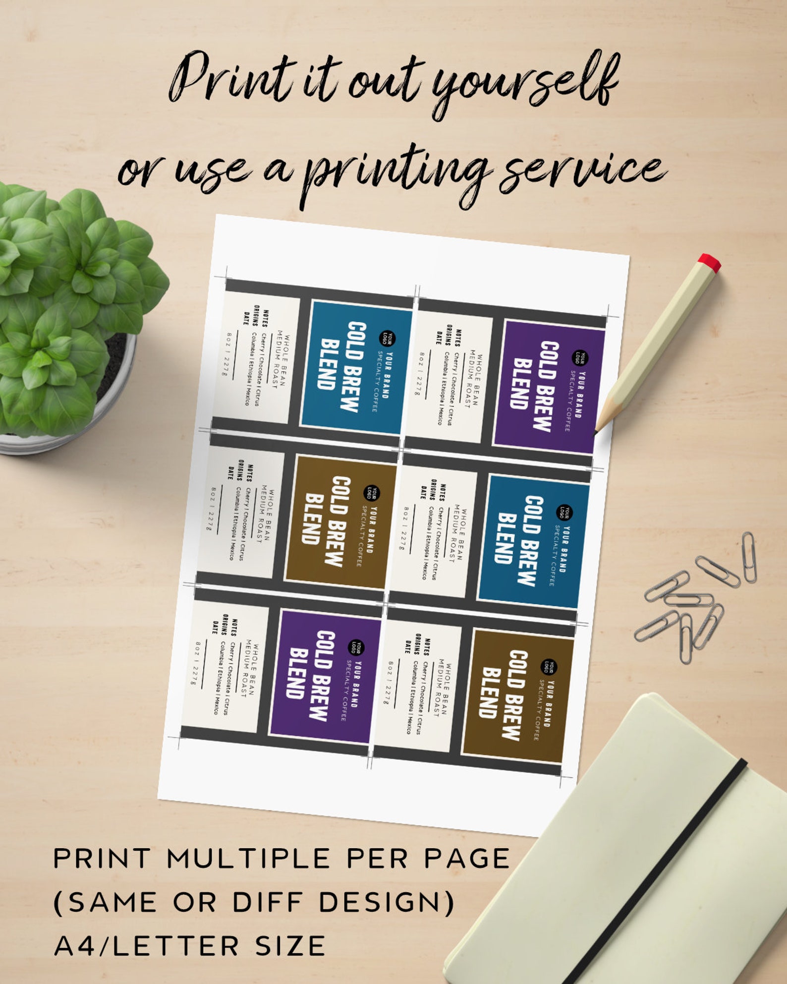 Modern Label Printable Food Label Template Digital | Etsy