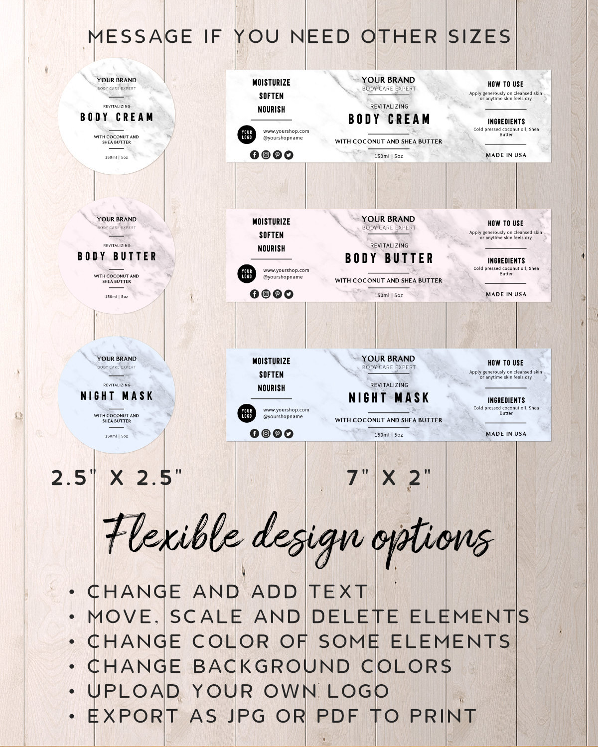 Template Labels for Jars Round Product Label With Logo | Etsy