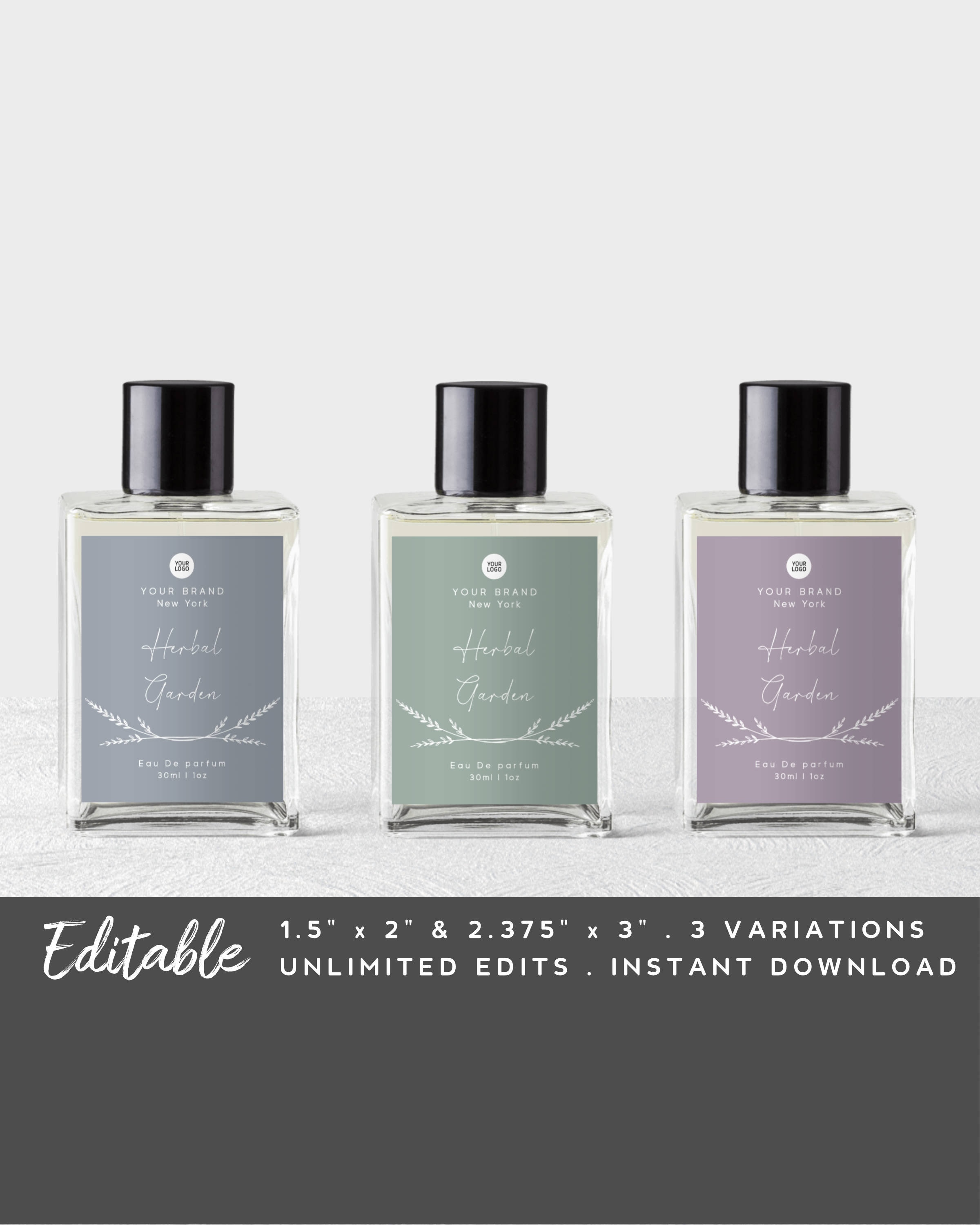 Editable Perfume Label Template Parfum Oil Label Spray - Etsy