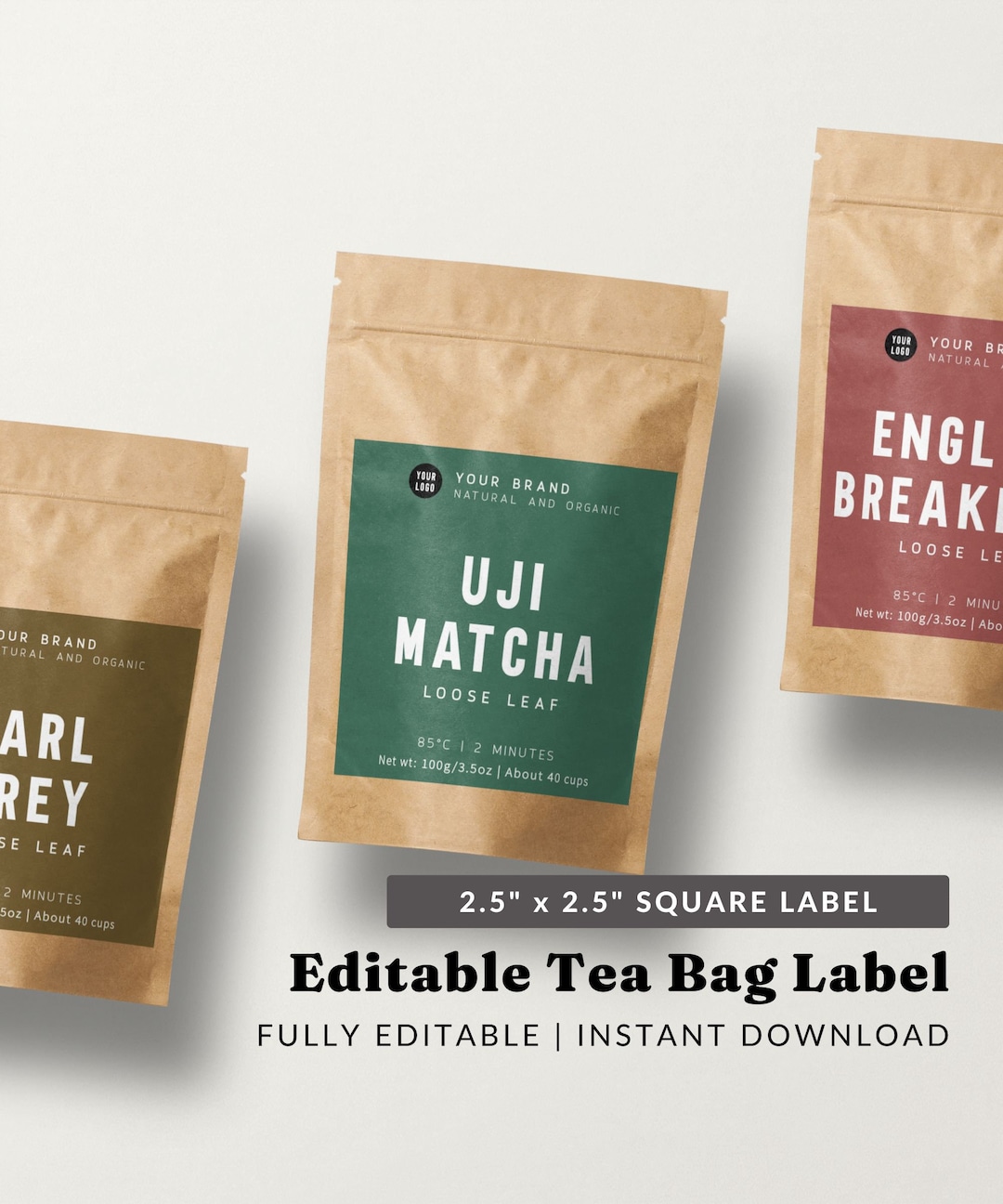 DIY Product Label Design - Modern Label Template Instant Download ...