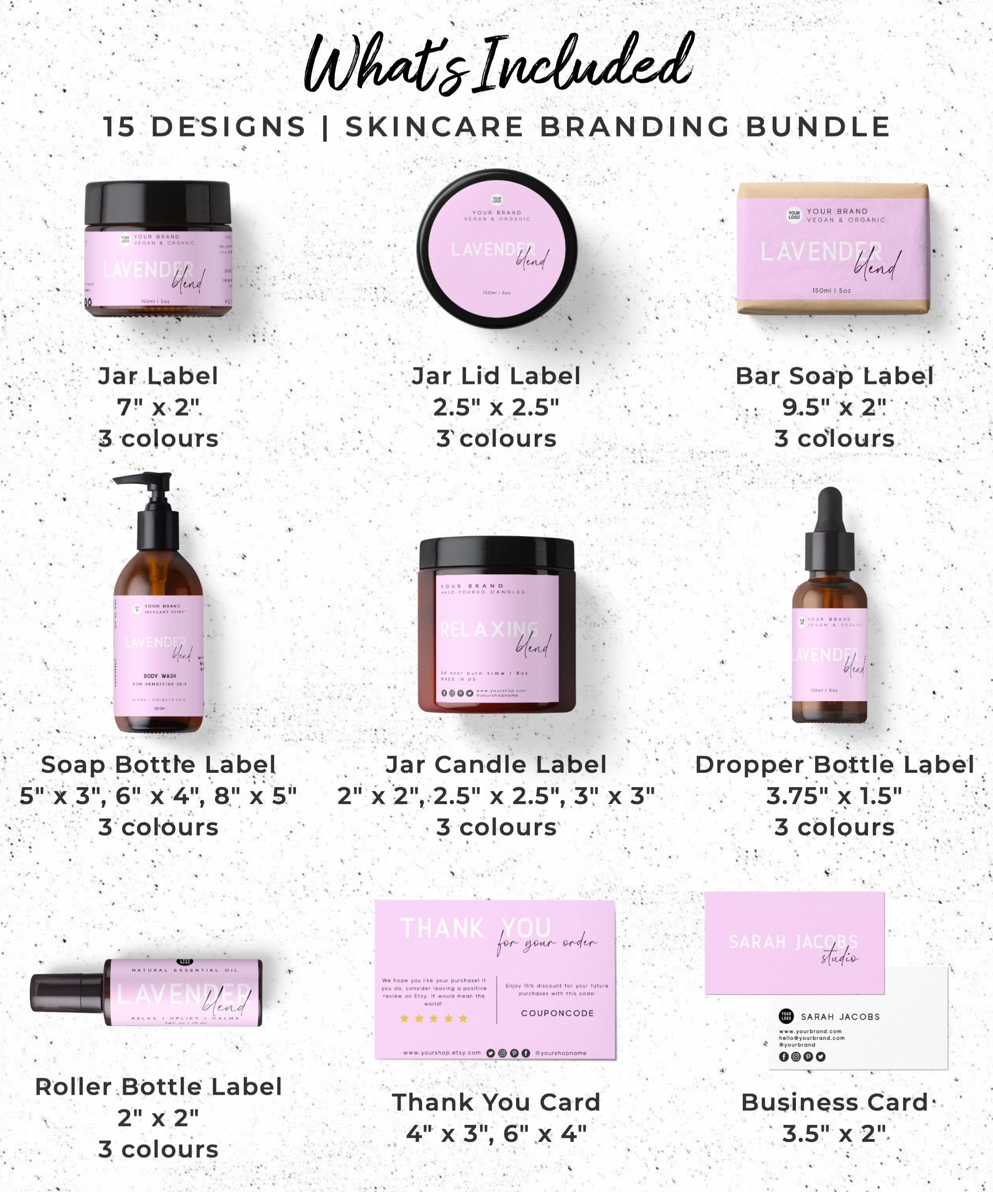 Pink DIY Cosmetic Label Bundle Cute Label Template Set Pink - Etsy