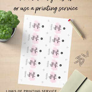 Printable Product Tag Template - Watercolor Tag Design, Handwritten Tag ...