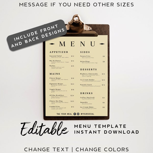 Design Menu Covers - Etsy