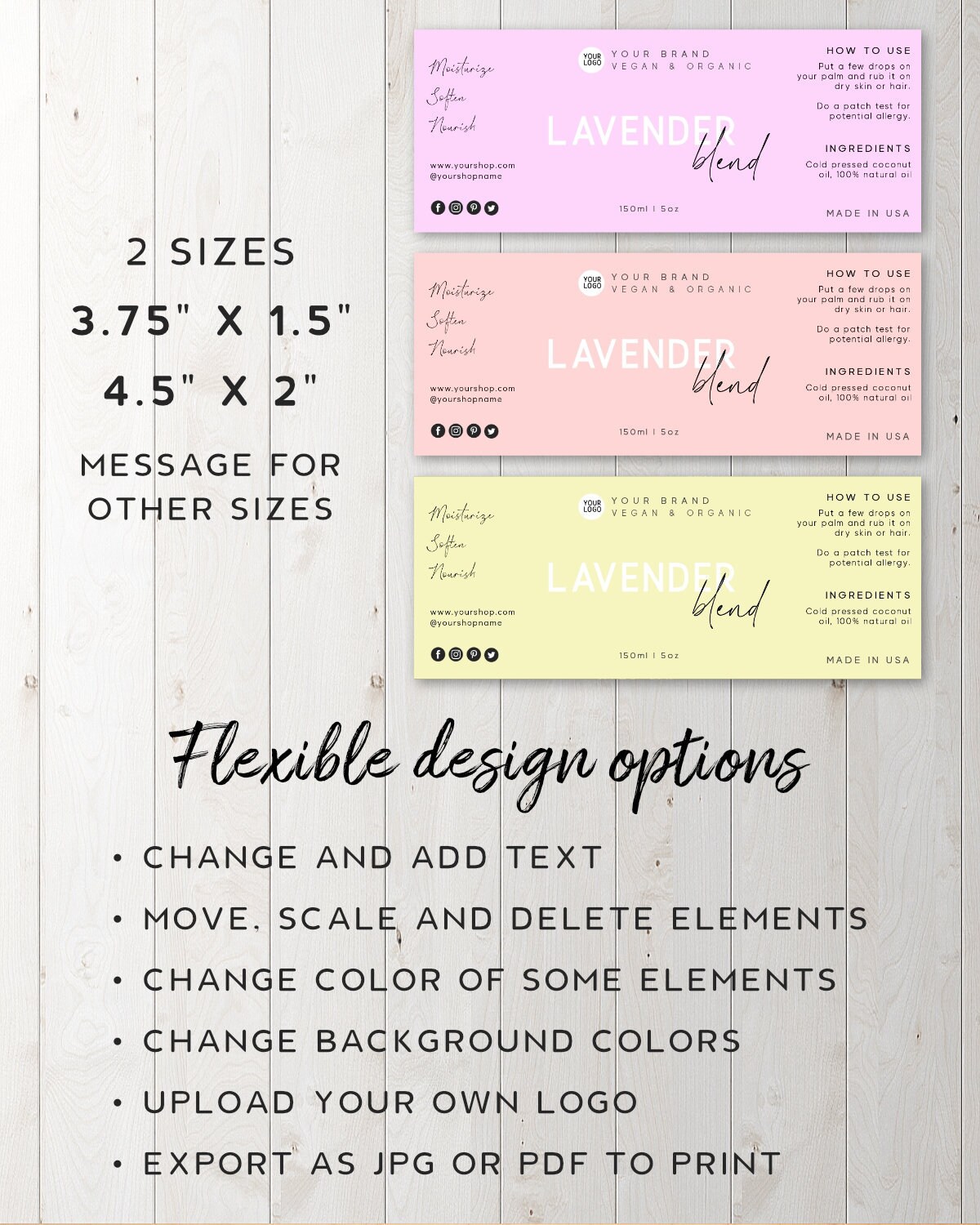 Candy Pink Bottle Label Template Product Packaging Label | Etsy