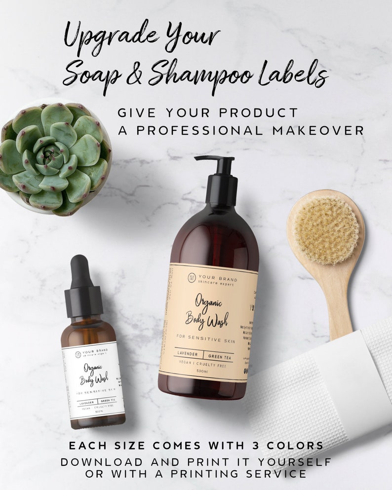 Bath Product Label Template Soap Bottle Label Conditioner - Etsy