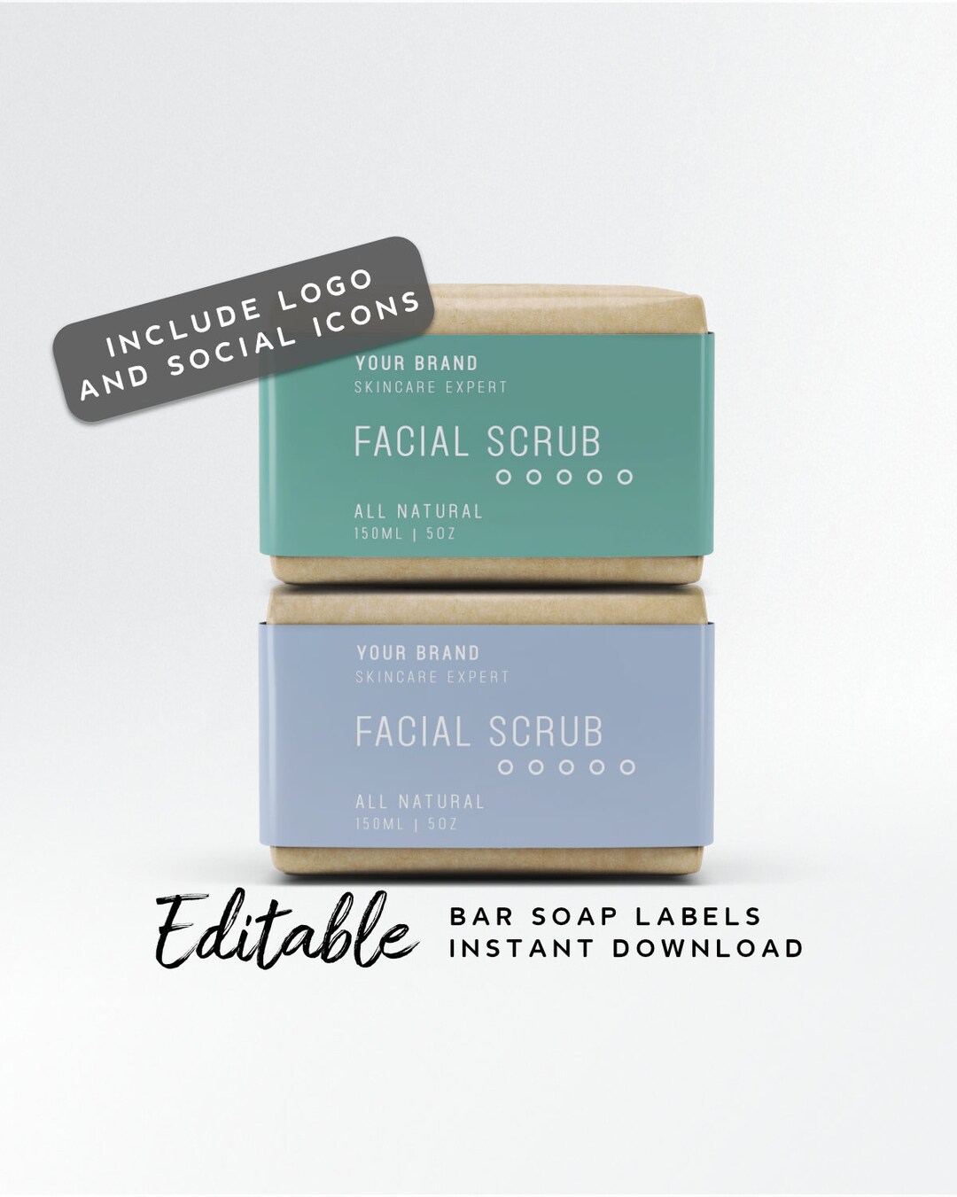 Modern Soap Label Printable - Soap Label Design DIY Soap Packaging Band ...