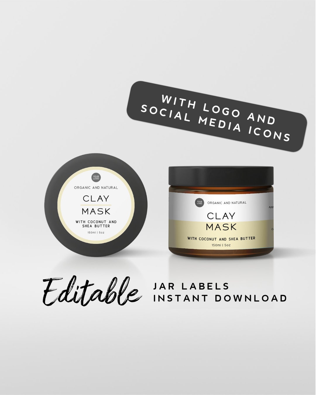Minimalist Labels for Products - Branding for Business, Ready to Print ...
