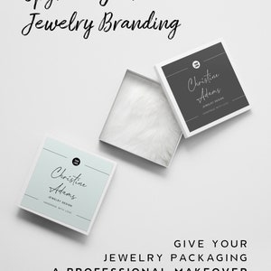 White Box Label for Handmade Items - Minimal Product Label Editable ...