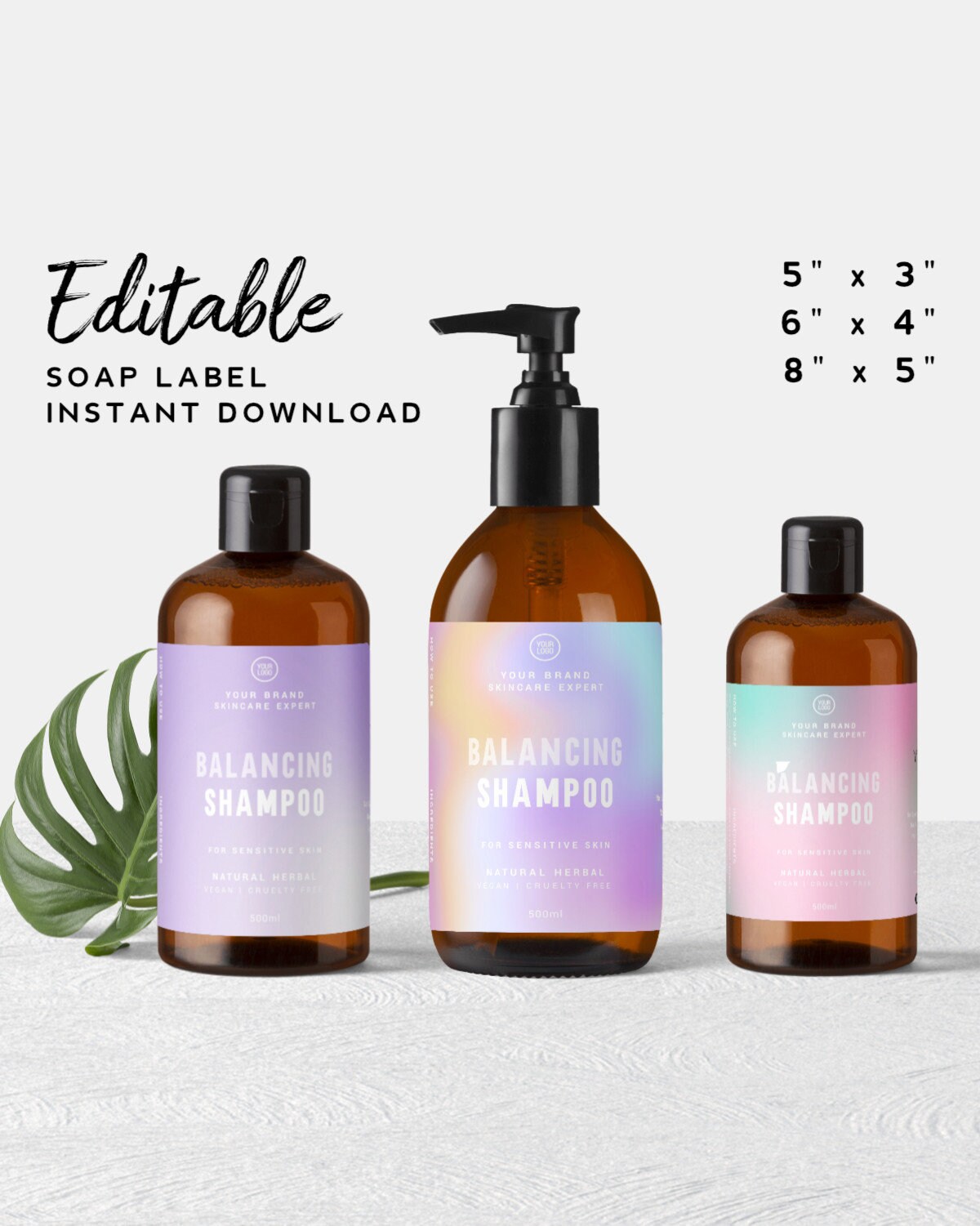 Shampoo Bottle Template