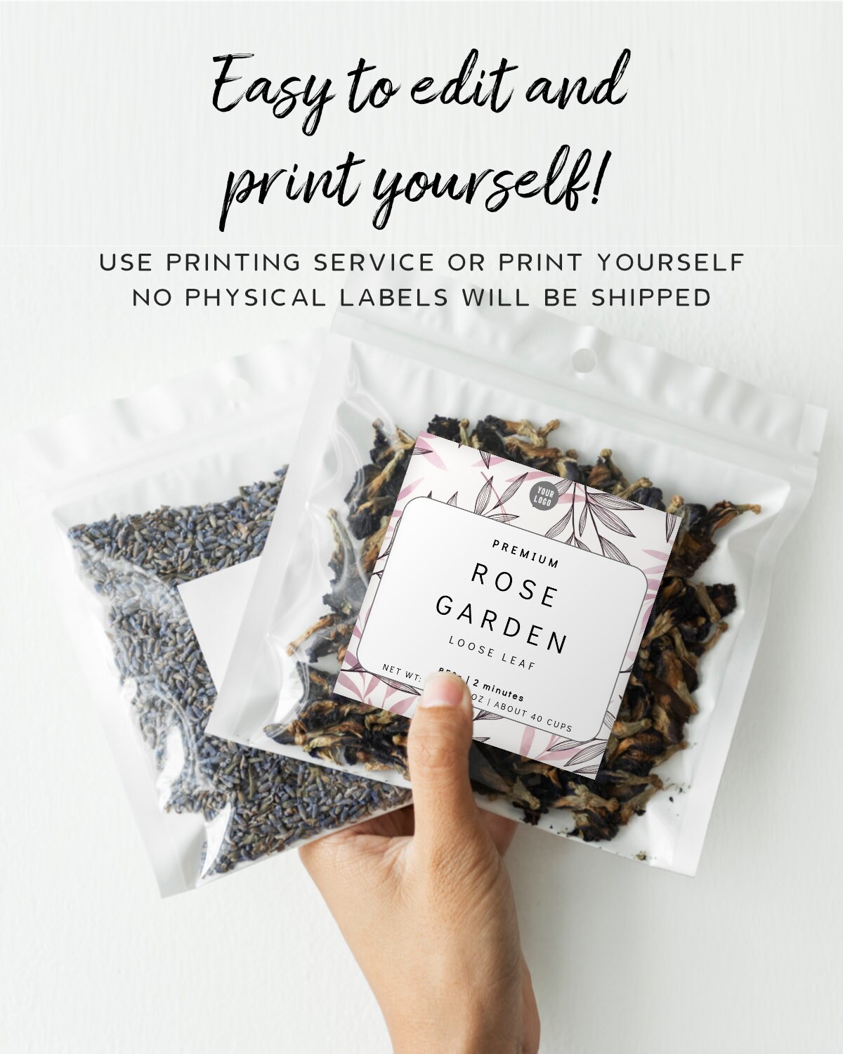 Printable Label Sticker Template Square Label Design Bag | Etsy