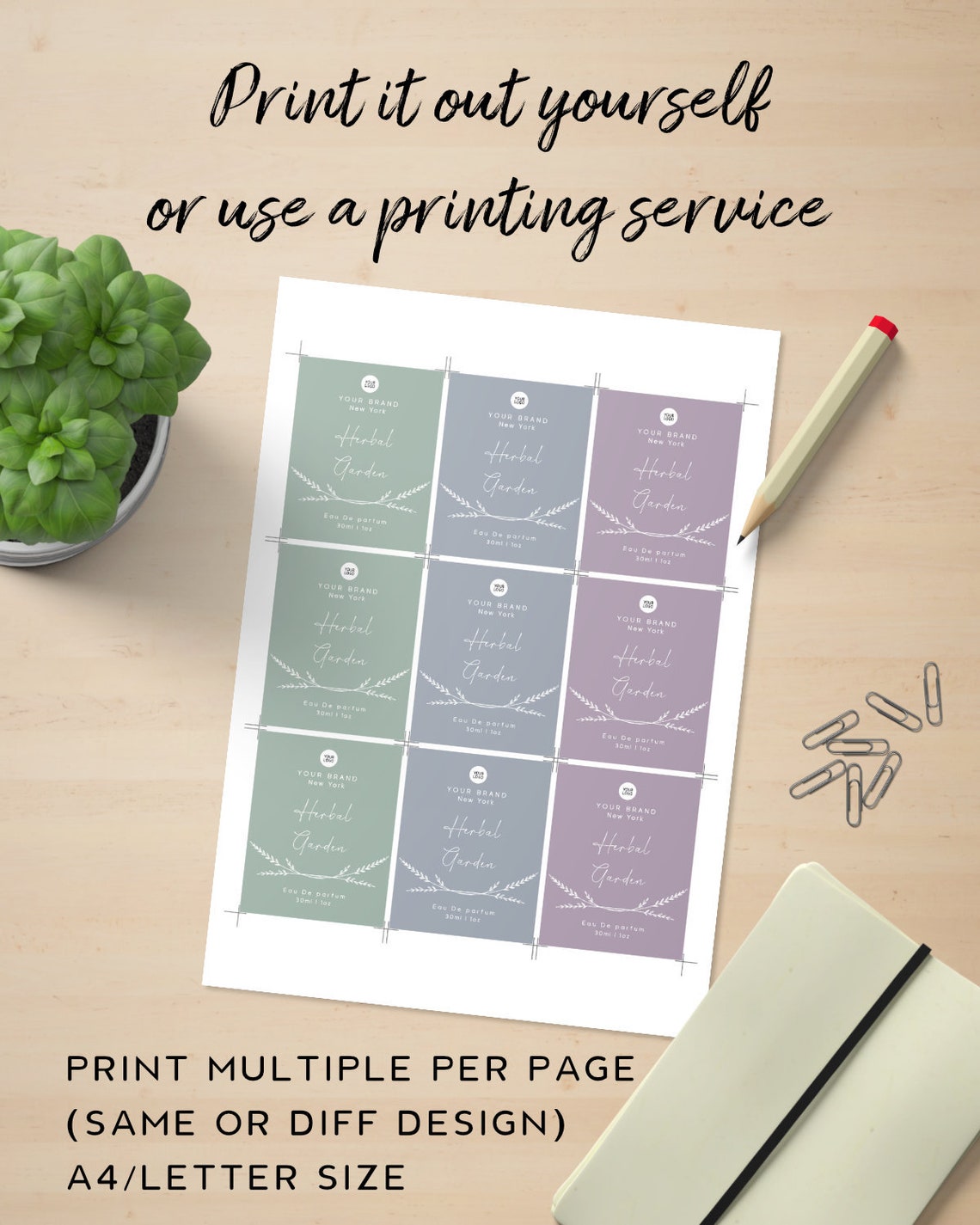 Editable Perfume Label Template Parfum Oil Label Spray - Etsy