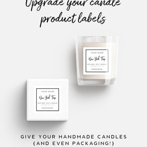 Printable Candle Label Template - Minimalist Candle Sticker Printable ...