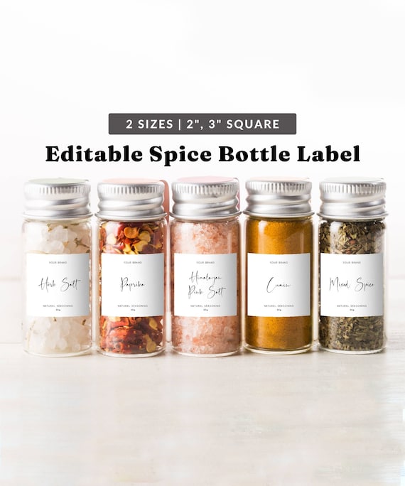 Pantry Food Label Template Custom Kitchen Label Simple - Etsy