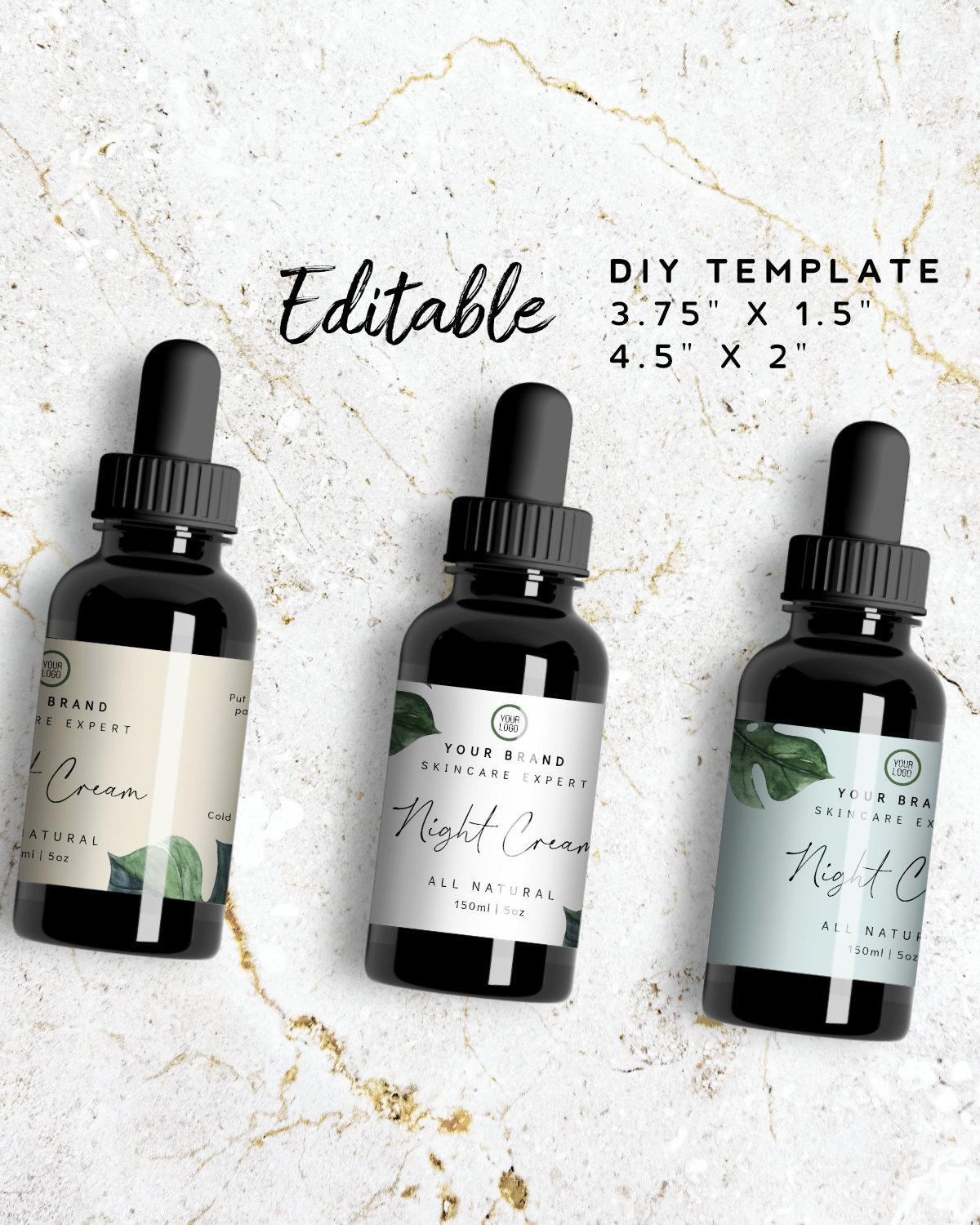 Tropical Bottle Label Design DIY Dropper Bottle Label | Etsy