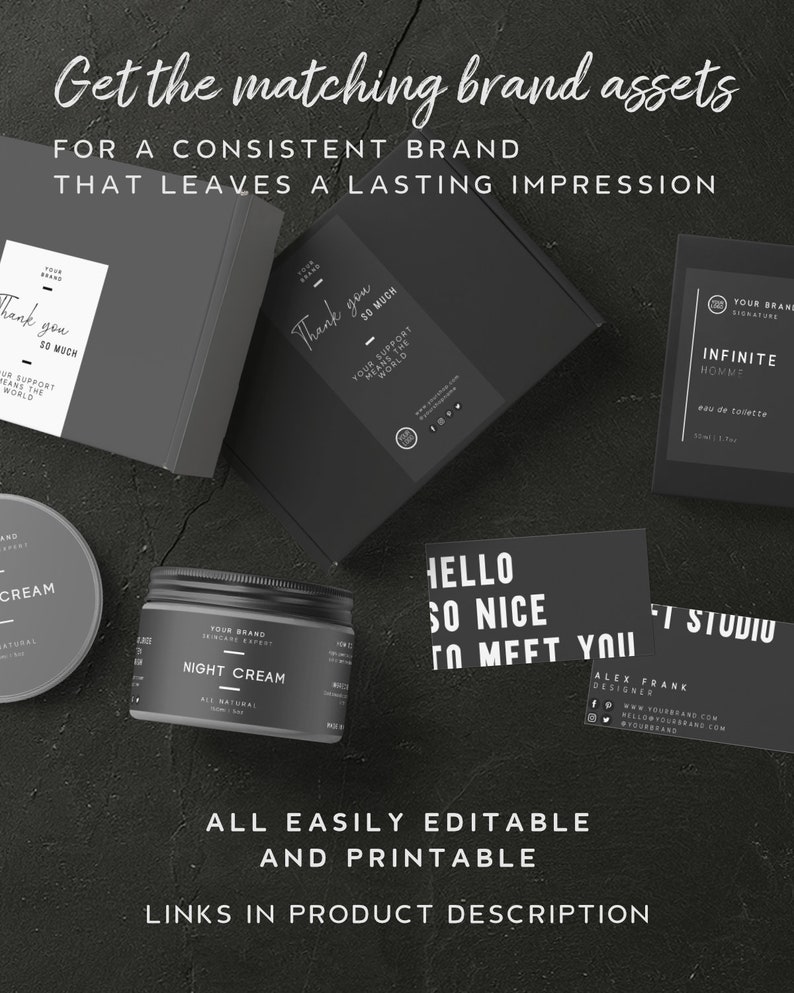 Minimal Box Seal Sticker Packaging Design Editable Box Label | Etsy