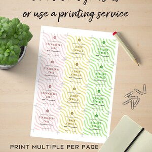 Pastel Printable Label Template With Logo - Pastel Label for Candles ...