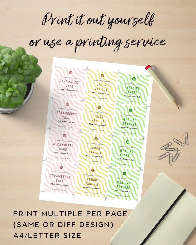 Pastel Printable Label Template With Logo Pastel Label for - Etsy