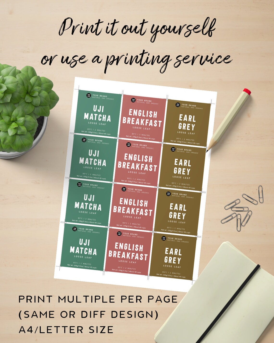 DIY Product Label Design Modern Label Template Instant - Etsy