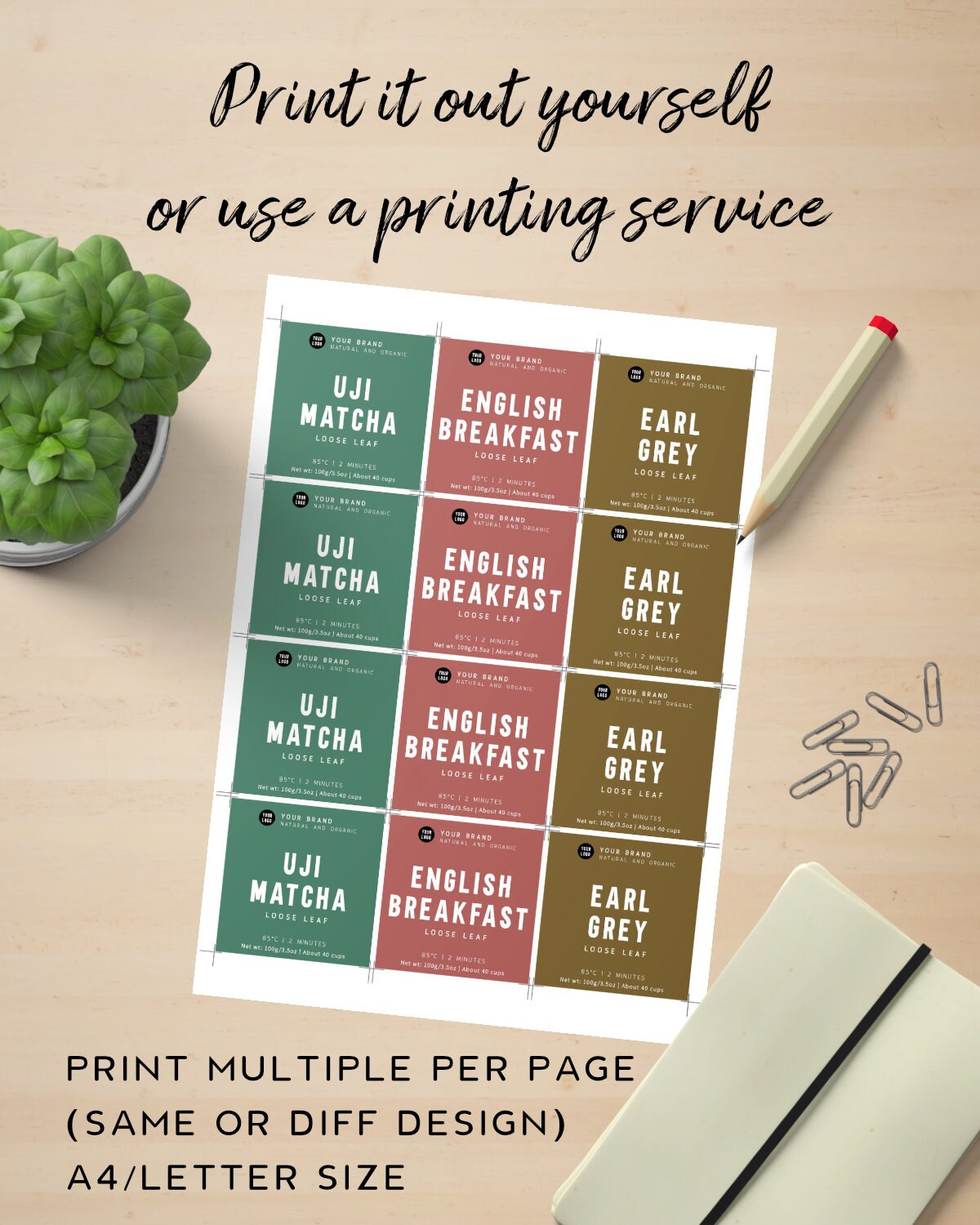 DIY Product Label Design Modern Label Template Instant - Etsy