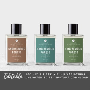 Colorful Perfume Label Template - Fragrances Label, Perfume Packaging ...