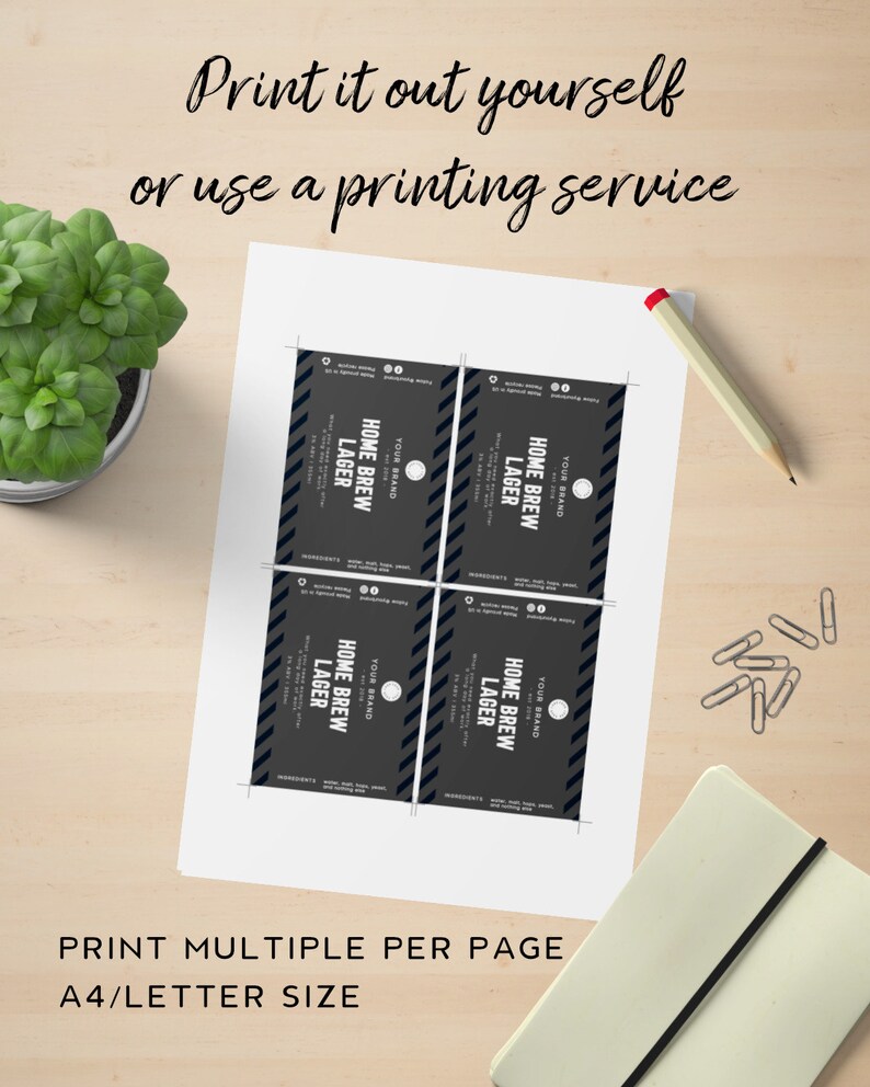 Printable Beer Bottle Label Template - Personalized Beer Label Design ...